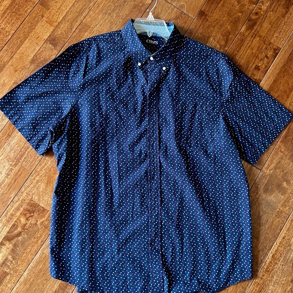 Chaps | Shirts | Chaps Xxl Short Sleeve Navy Blue | Poshmark